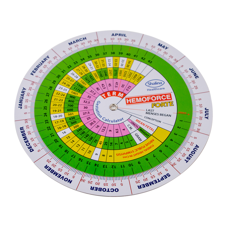 Round BMI Medical Pregnancy Due Date Calculator Wheel - Buy Pregnancy ...