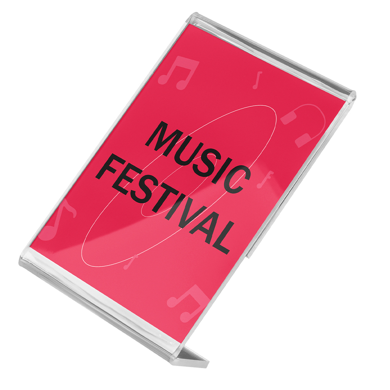 L Shape Acrylic Table Slanted Menu Stand Display Sign Holder - Buy Menu ...