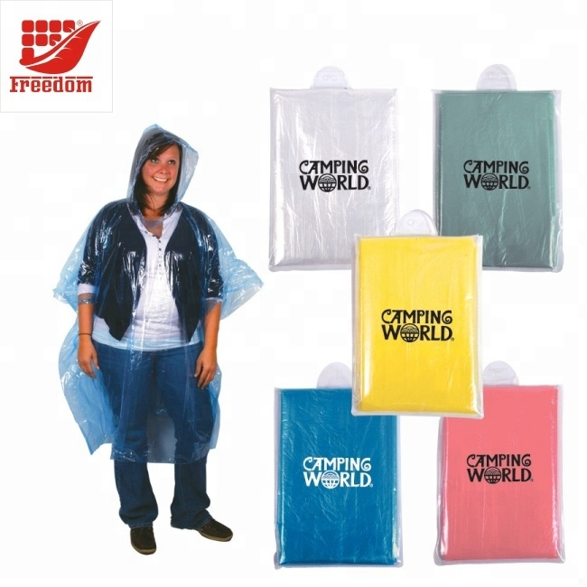 PE Silk Screen Printing Cheap Rain Jacket