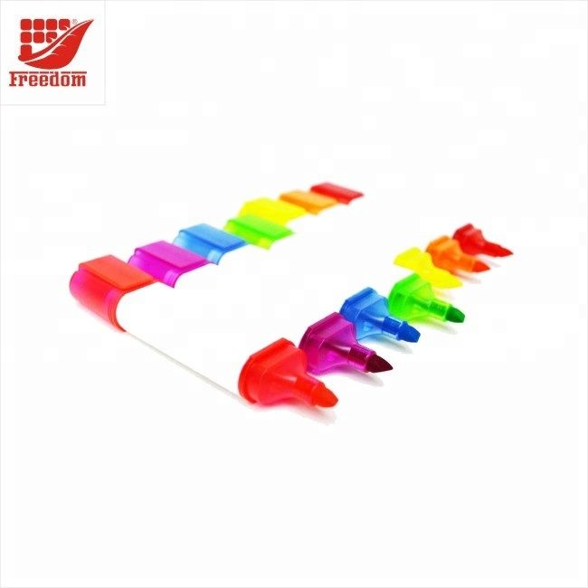 Promotional Stationery Custom Logo Markers Multiple Color Highlighter Pens