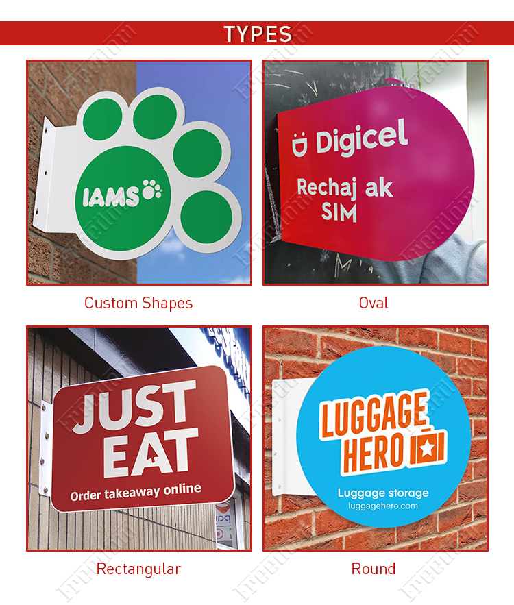 Custom Logo Printing Metal Art Wall Sign Outdoor Advertising Aluminum ...