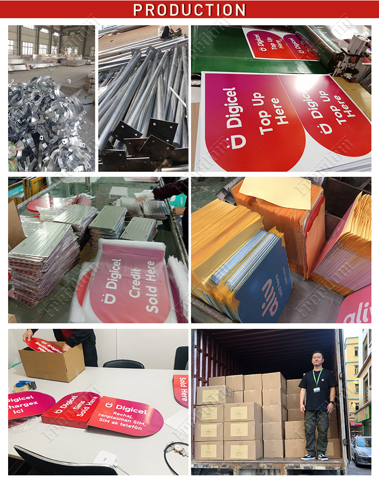 Custom Logo Printing Metal Art Wall Sign Outdoor Advertising Aluminum ...