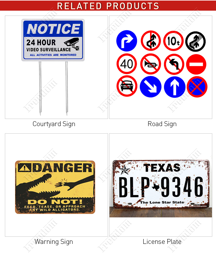 Custom Logo Printing Metal Art Wall Sign Outdoor Advertising Aluminum ...